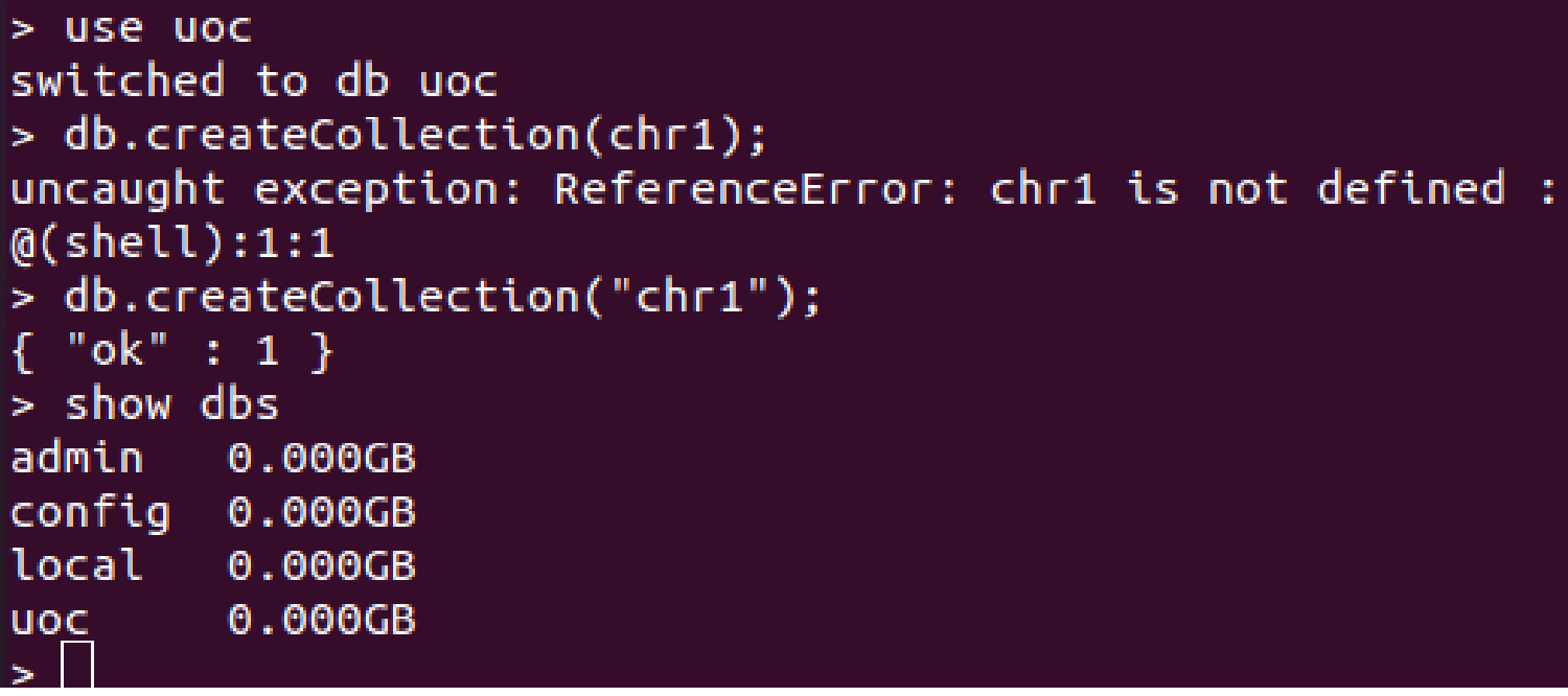 Gestión de datos | 2.4. Empezar a trabajar con el SGBD MongoDB